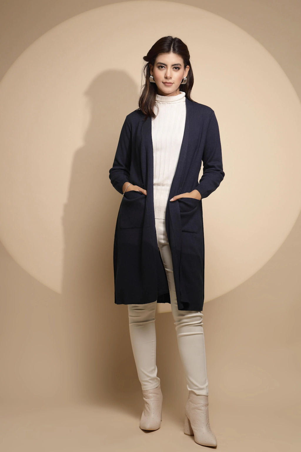 Blue Solid Winter Shrug – Global Republic
